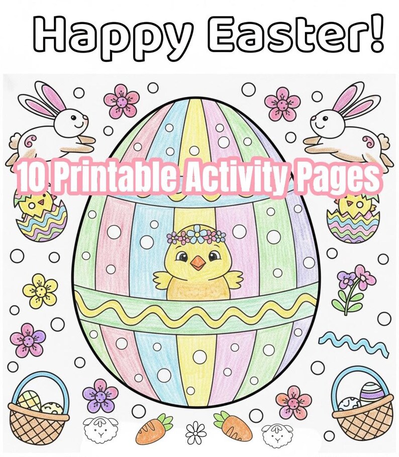 Easter Activity Pages for Kids Printable | Preschool Easter Worksheets ...