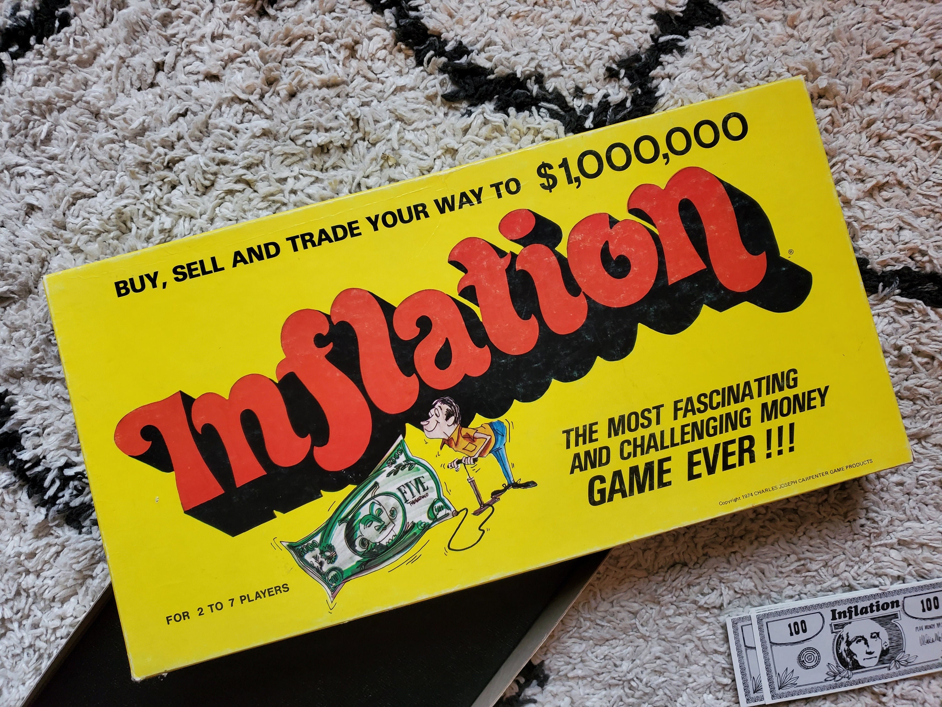 Extremely Rare Inflation Board Game - 1974 Charles Joseph Carpenter ...