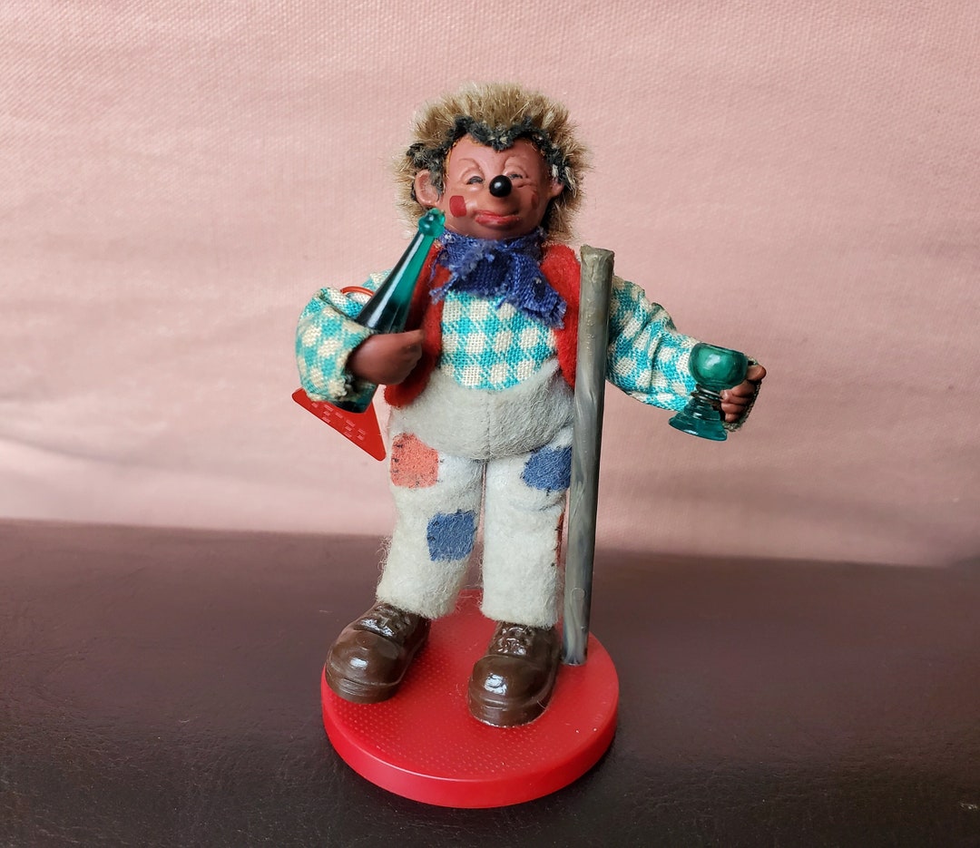 Vintage Peter Hedgehog Steiff Mecki Made in Austria Drunkard Ornament ...