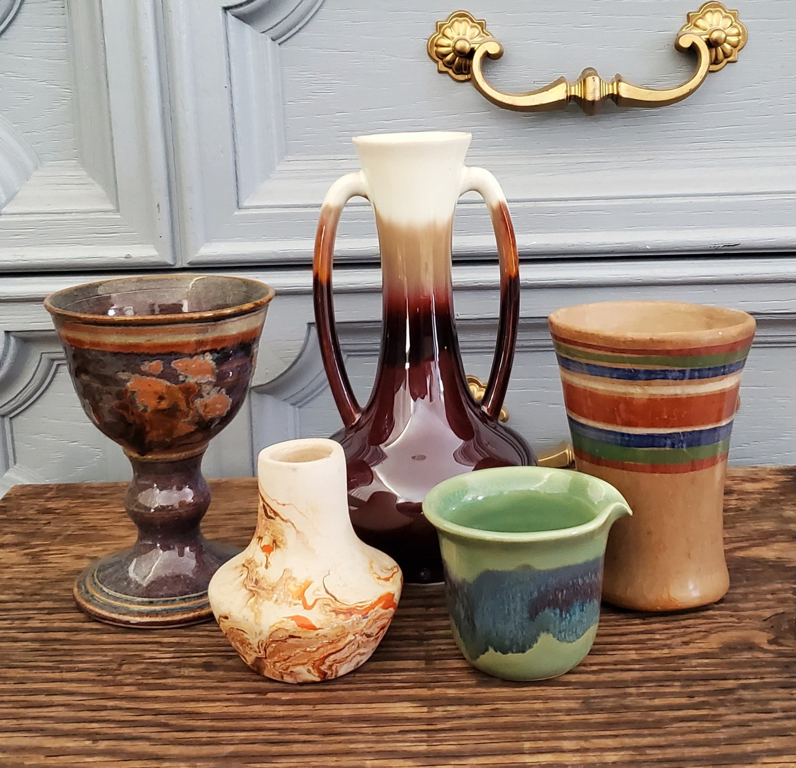 Set of 5 Vintage Pottery Pieces Nemadji Neher Smith - Etsy
