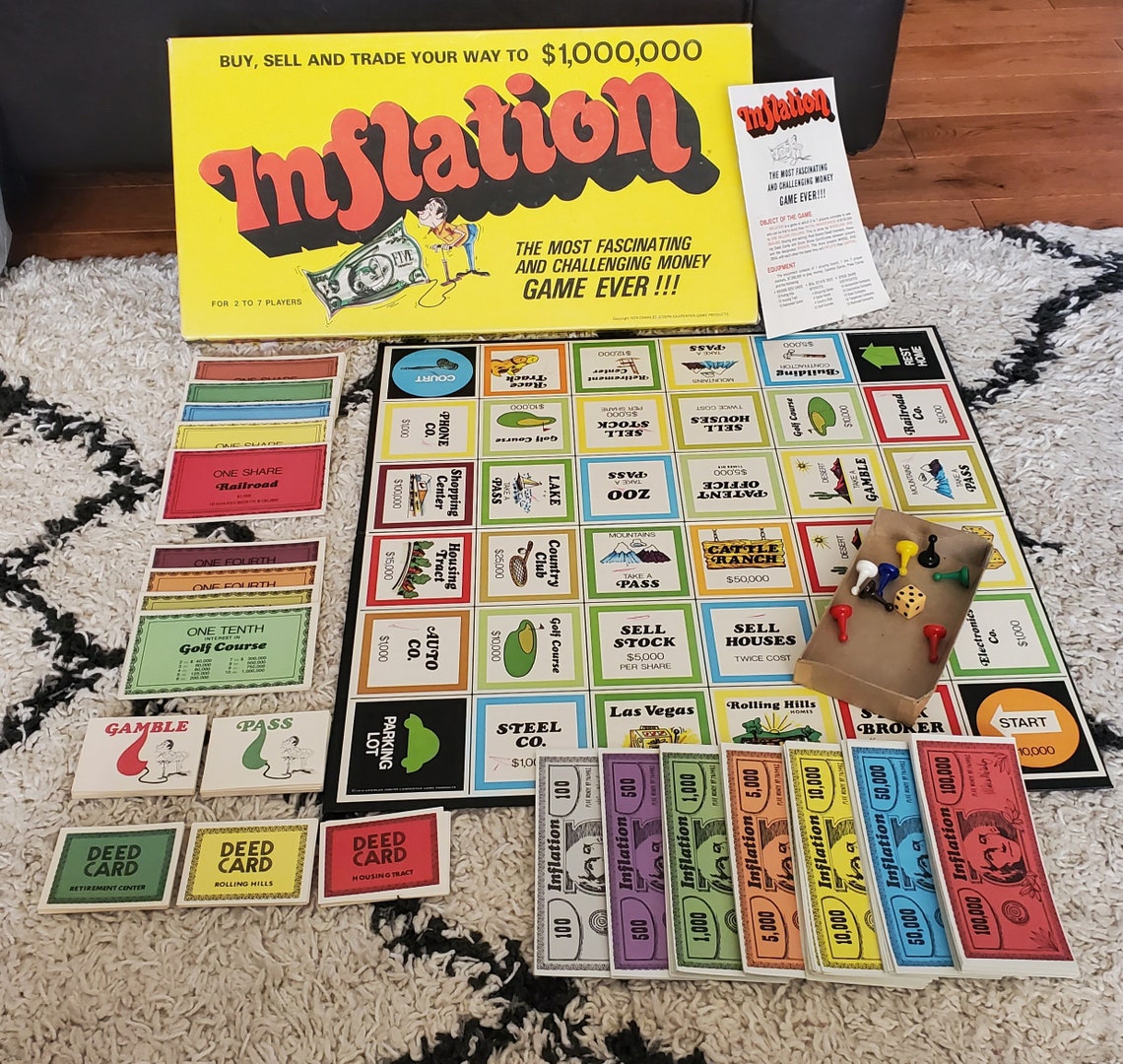 Extremely Rare Inflation Board Game - 1974 Charles Joseph Carpenter ...