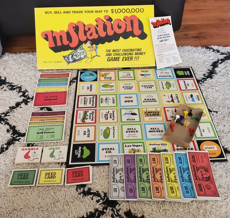 Extremely Rare Inflation Board Game - 1974 Charles Joseph Carpenter ...