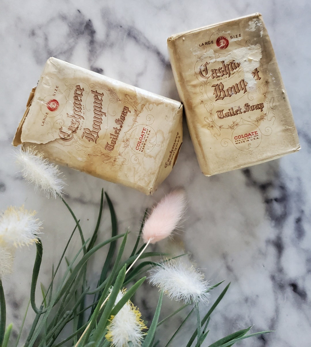 Two Vintage Bars of Soap - Colgate Soap - Cashmere Bouquet Toilet Soap ...