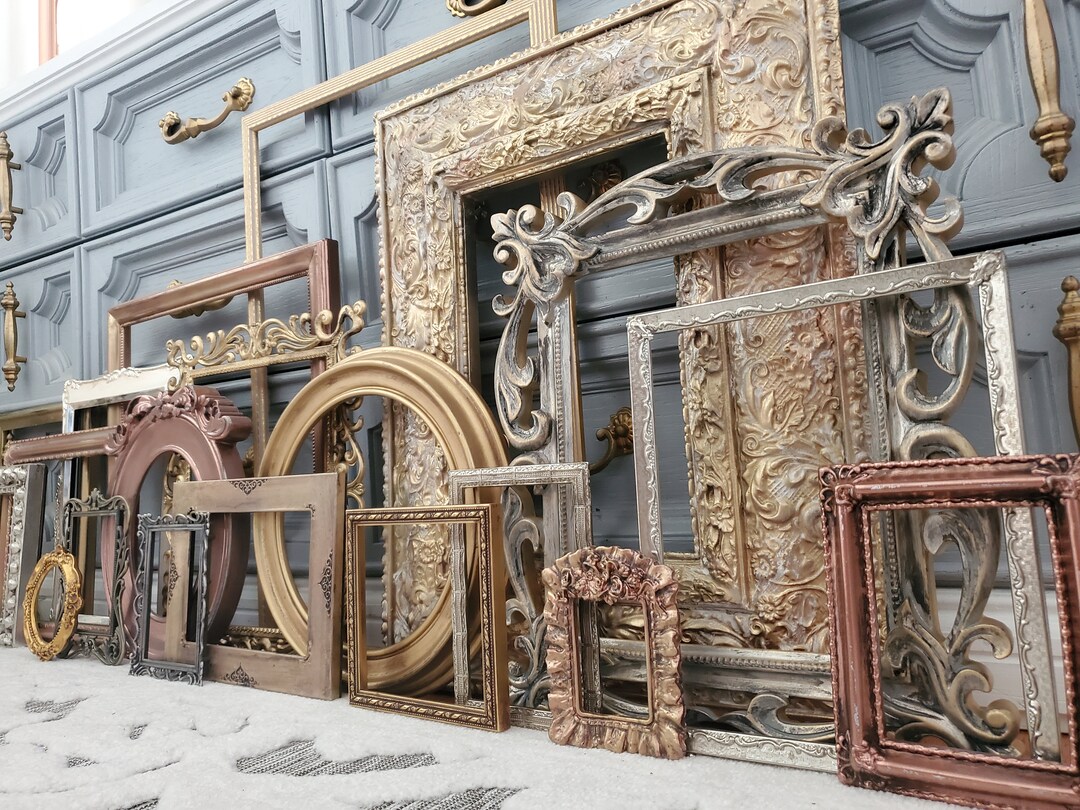 Set of 20 Metallic Frames Open Frame Set Gold, Silver Gallery Nursery ...