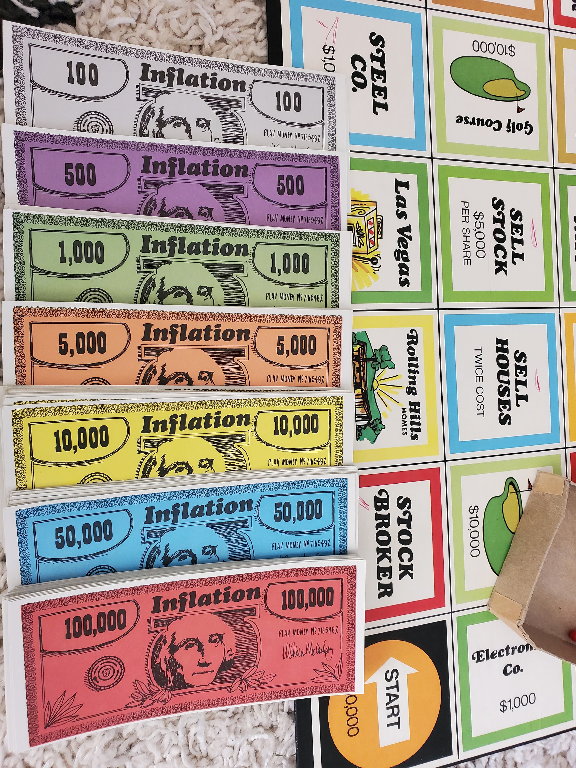 Extremely Rare Inflation Board Game - 1974 Charles Joseph Carpenter ...