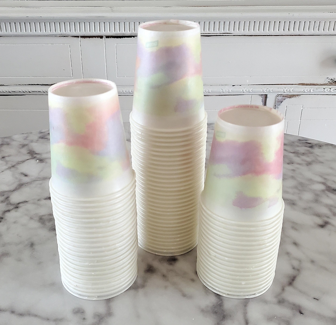 Vintage Aurora Dixie Cups - New Old Stock - Pastel Dixie Cups - Late 80 ...