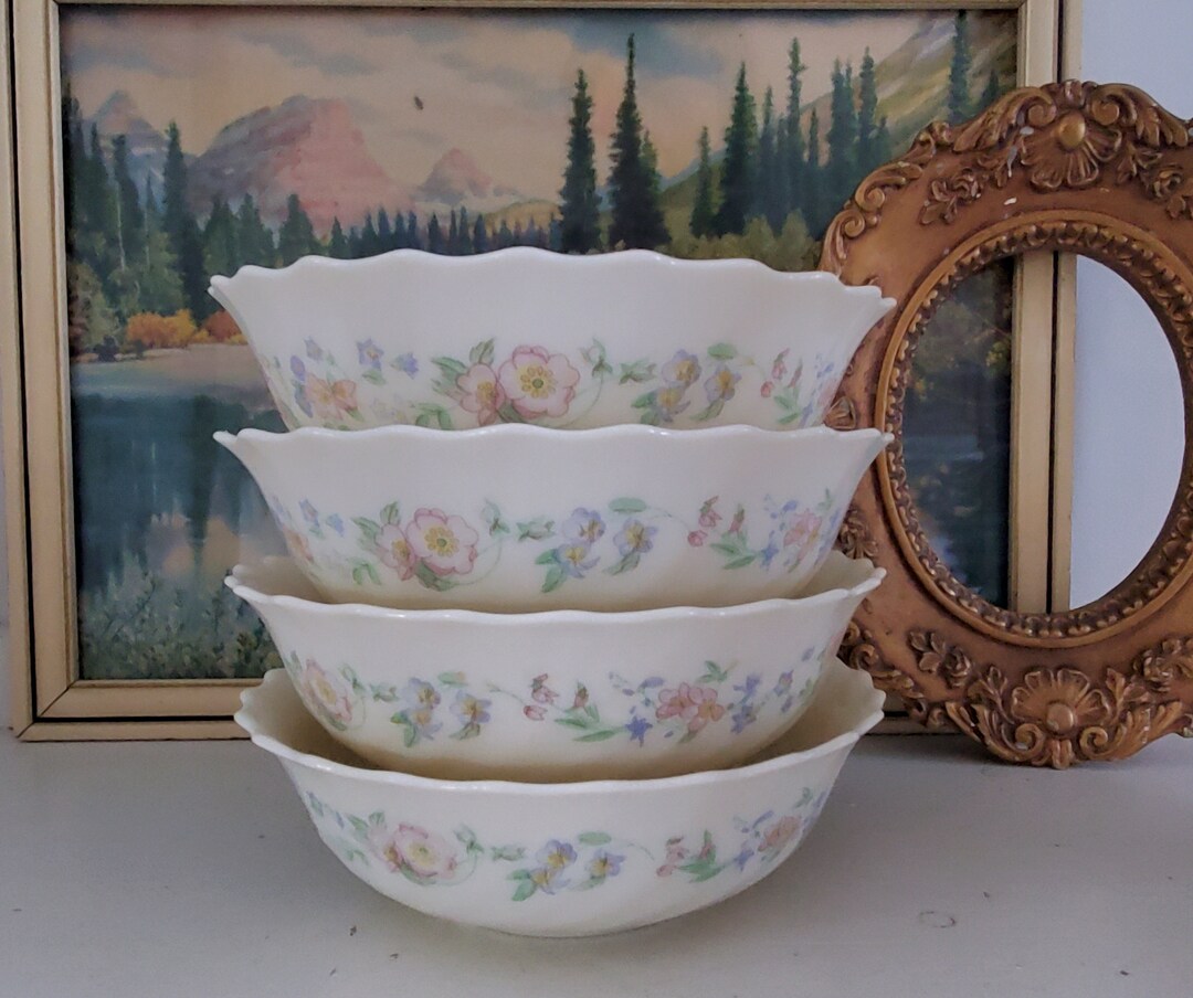 Vintage Arcopal France Champetre Bowls Set of 4 Soup Bowls Salad Bowls ...