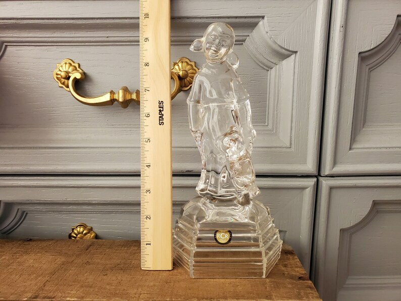 Vintage Lead Crystal Statue Royal Crystal Rock Girl With | Etsy