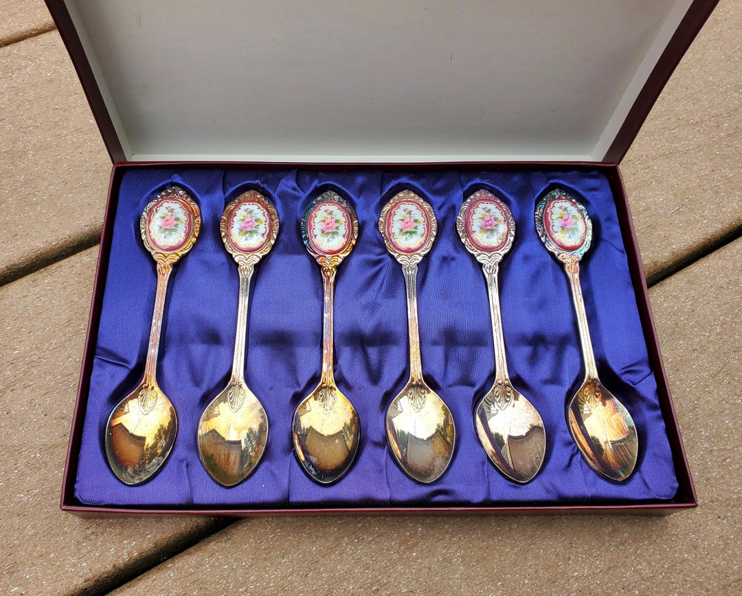 Vintage Tea Spoons or Coffee Spoons - Silver Plated Spoons - Cobalt ...