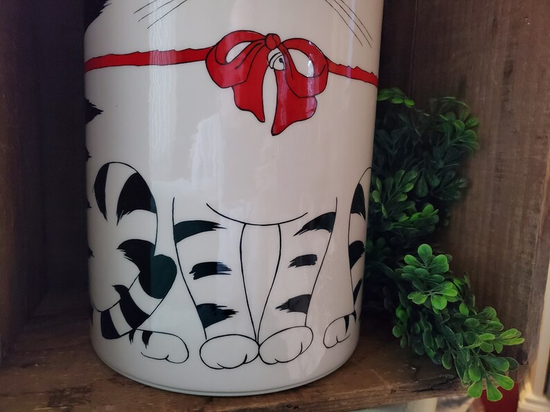 Vintage Cat Ice Bucket - Vintage Barware - Black and White Cat ...