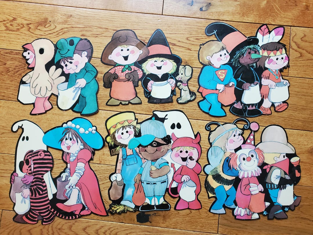 Extremely Rare 1970's Peck Halloween Die Cuts - Trick or Treaters - Die ...