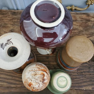 Set of 5 Vintage Pottery Pieces - Nemadji - Neher - Smith - Vintage ...