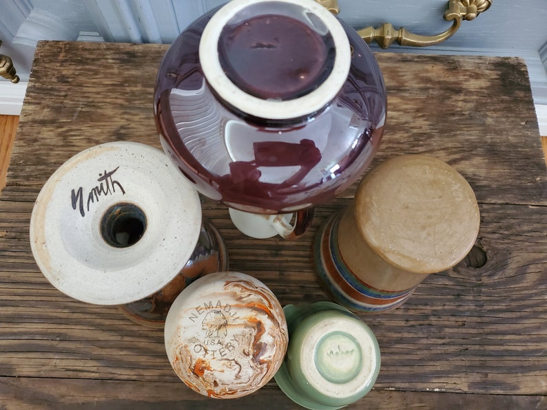 Set of 5 Vintage Pottery Pieces - Nemadji - Neher - Smith - Vintage ...