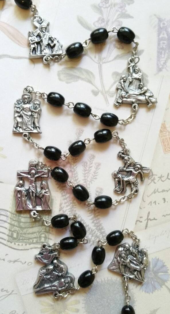 Stations of the Cross Rosary Chaplet Catholic Way of the Cross Handmade ...
