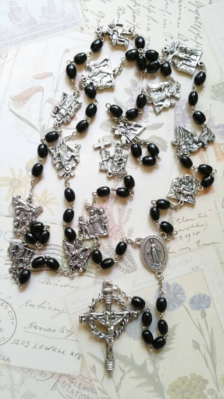 Stations of the Cross Rosary Chaplet Catholic Way of the Cross - Etsy