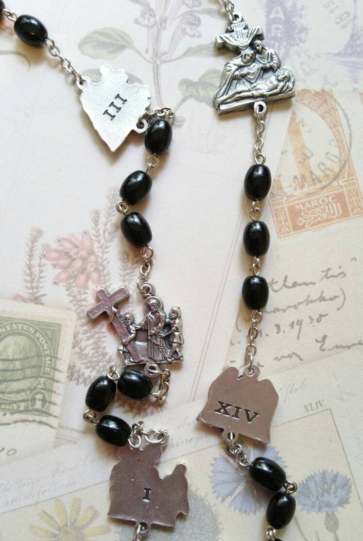 Stations of the Cross Rosary Chaplet Catholic Way of the Cross - Etsy