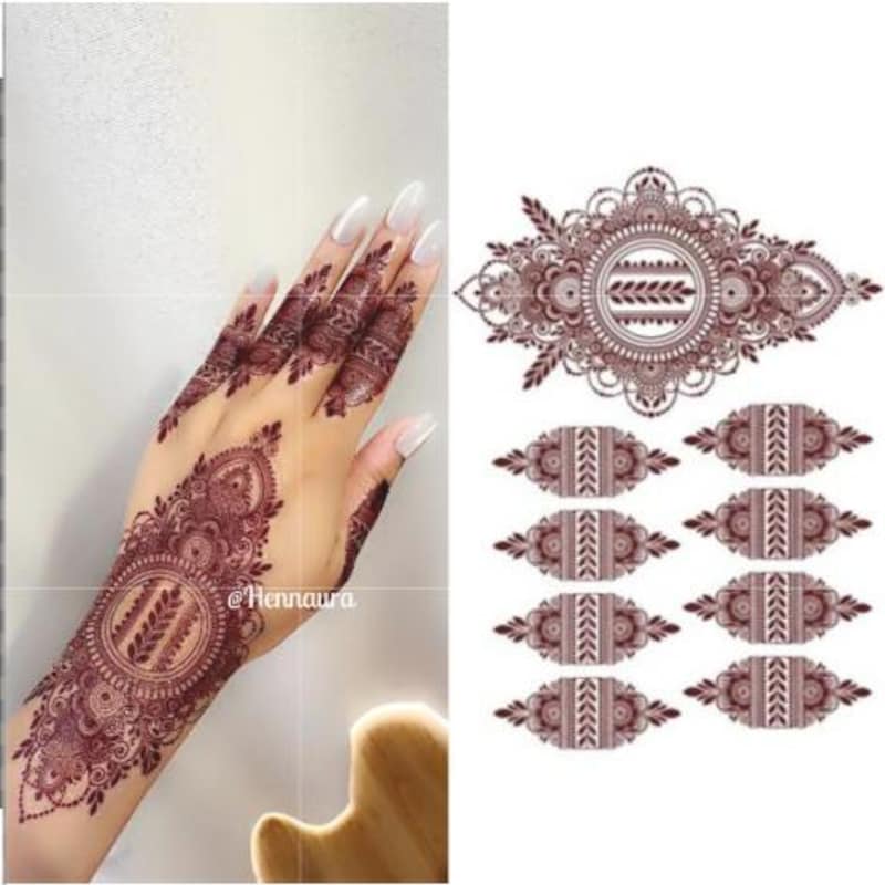 Mehndi Hand Stickers - Etsy