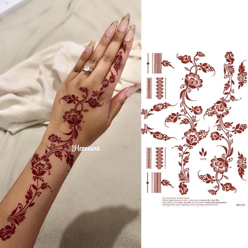 Henna Stickers - Etsy UK