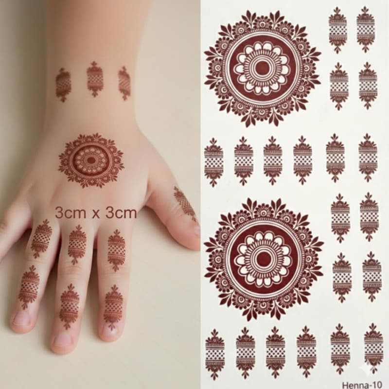 Mehndi Hand Stickers - Etsy