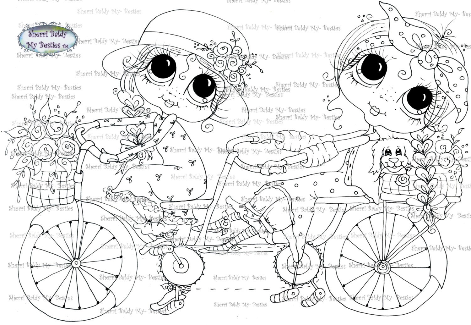 INSTANT DOWNLOAD Digi Stamps Big Eye Big Head Dolls Digi Bestie Img0592 ...