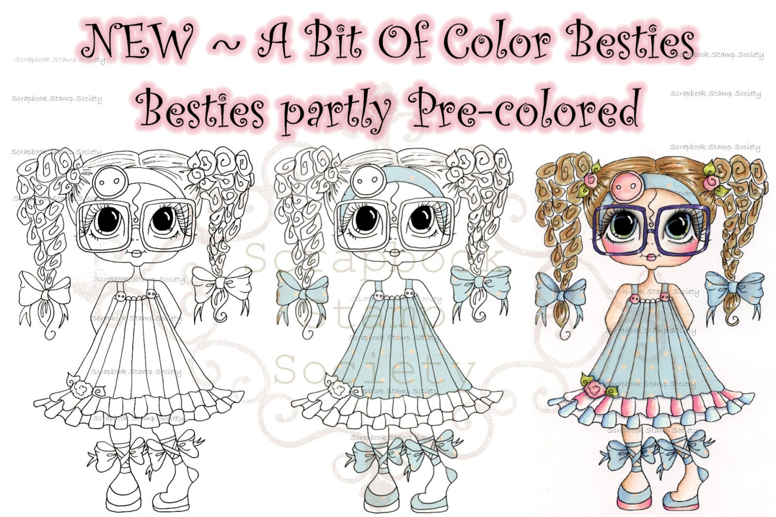 INSTANT DOWNLOAD Digital Digi Stamps Big Eye Big Head Dolls Digi My ...