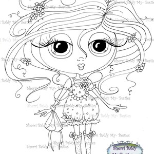INSTANT DOWNLOAD Digital Digi Stamps Big Eye Big Head Dolls NEW Sweet ...
