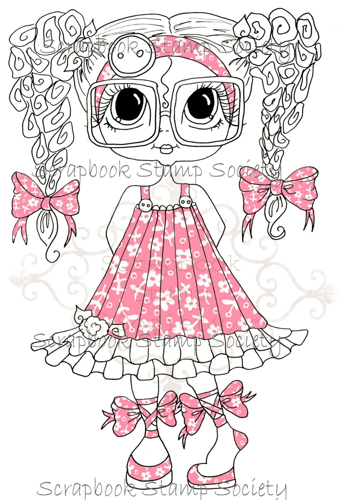 INSTANT DOWNLOAD Digital Digi Stamps Big Eye Big Head Dolls Digi My ...