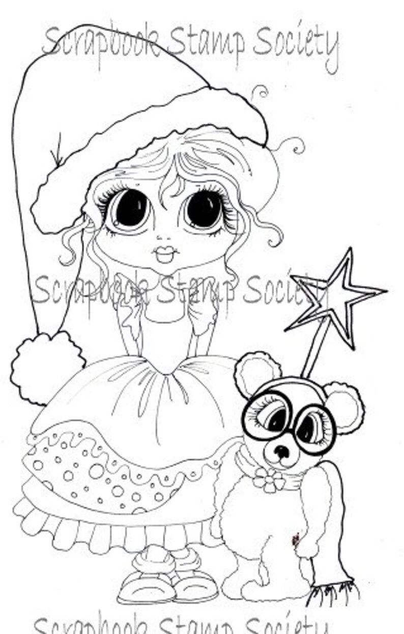 INSTANT DOWNLOAD Digital Digi Stamps Big Eye Christmas Star | Etsy