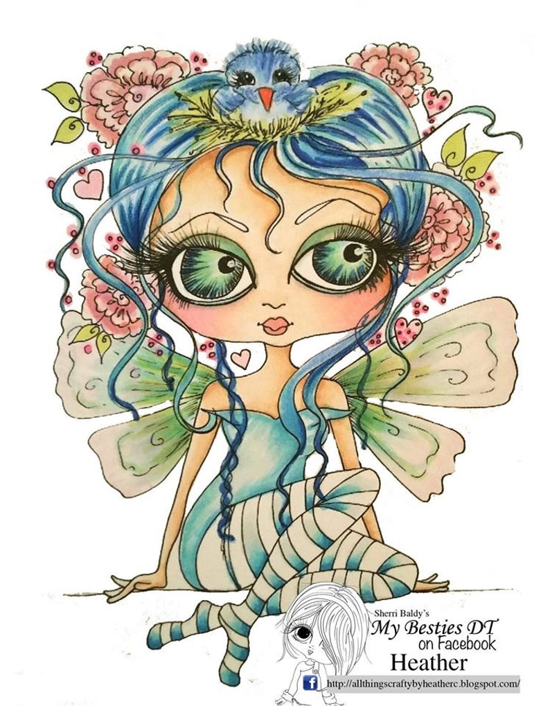 INSTANT DOWNLOAD Digital Digi Stamps Big Eye Big Head Dolls - Etsy