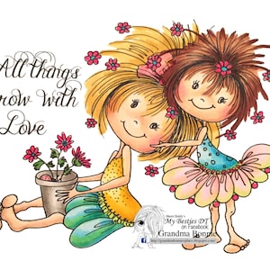 INSTANT DOWNLOAD My Besties All Things Grow With Love 2 Digis Stamps ...