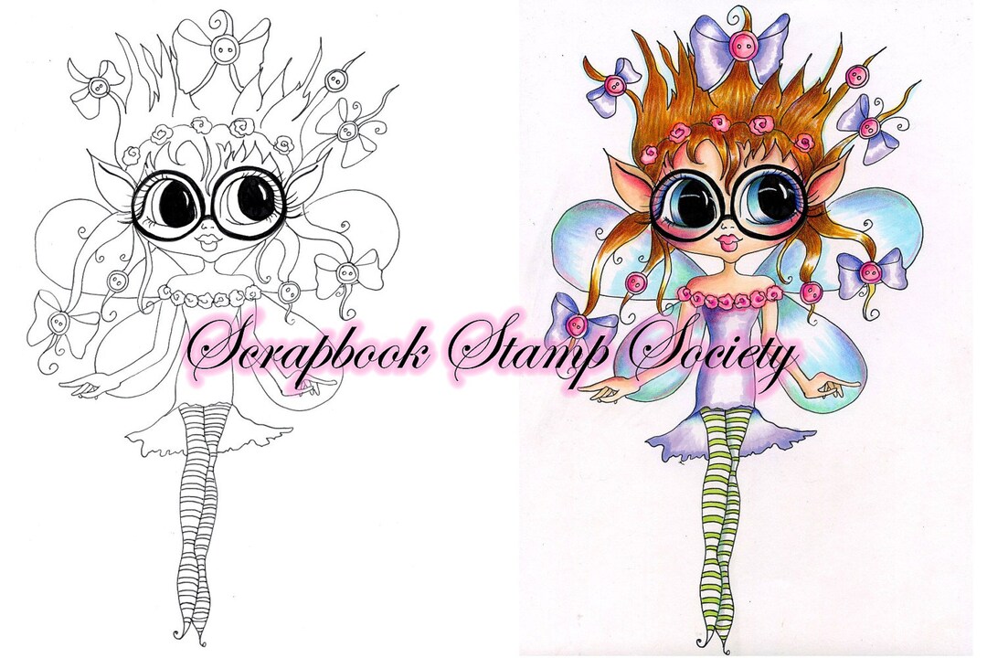 INSTANT DOWNLOAD Digital Digi Stamps Big Eyed Emily Frizzle ...