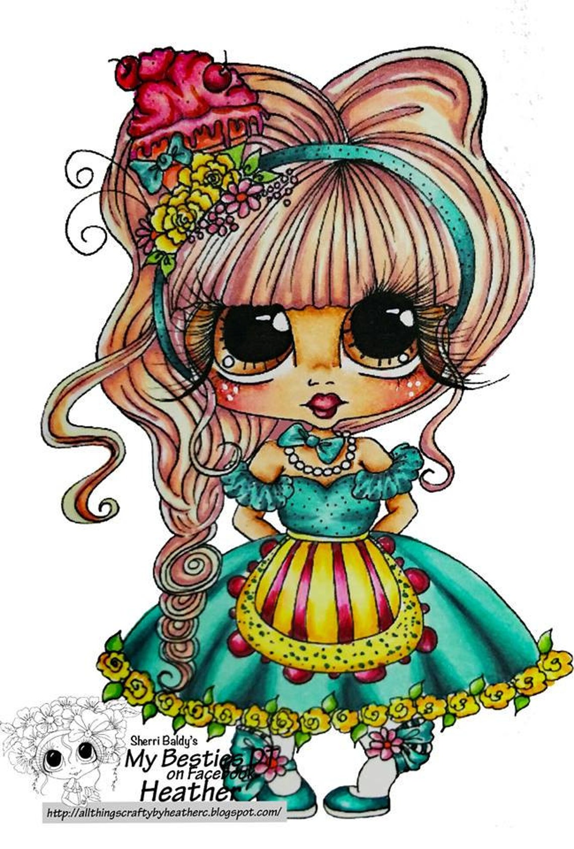 INSTANT DOWNLOAD Digital Digi Stamps Big Eye Big Head Dolls - Etsy