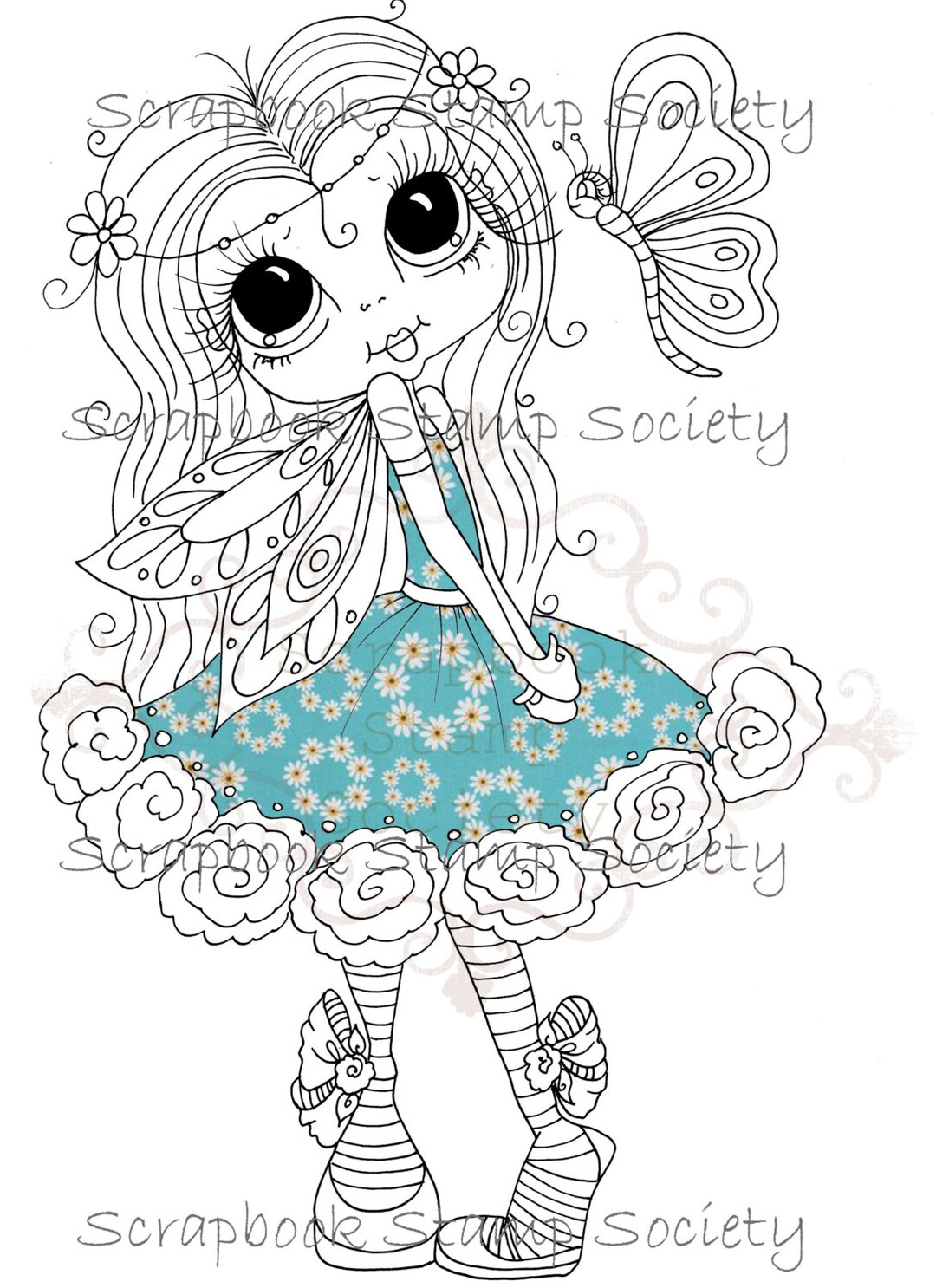INSTANT DOWNLOAD Digital Digi Stamps Big Eye Big Head Dolls Digi My ...