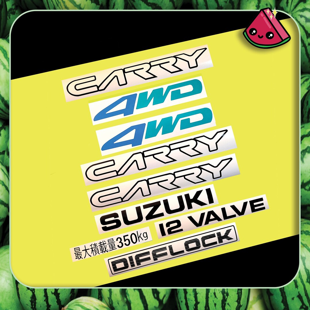 Carry 4WD Kei Truck 3-color Set Mini Truck Decals Outdoor Vinyl for ...