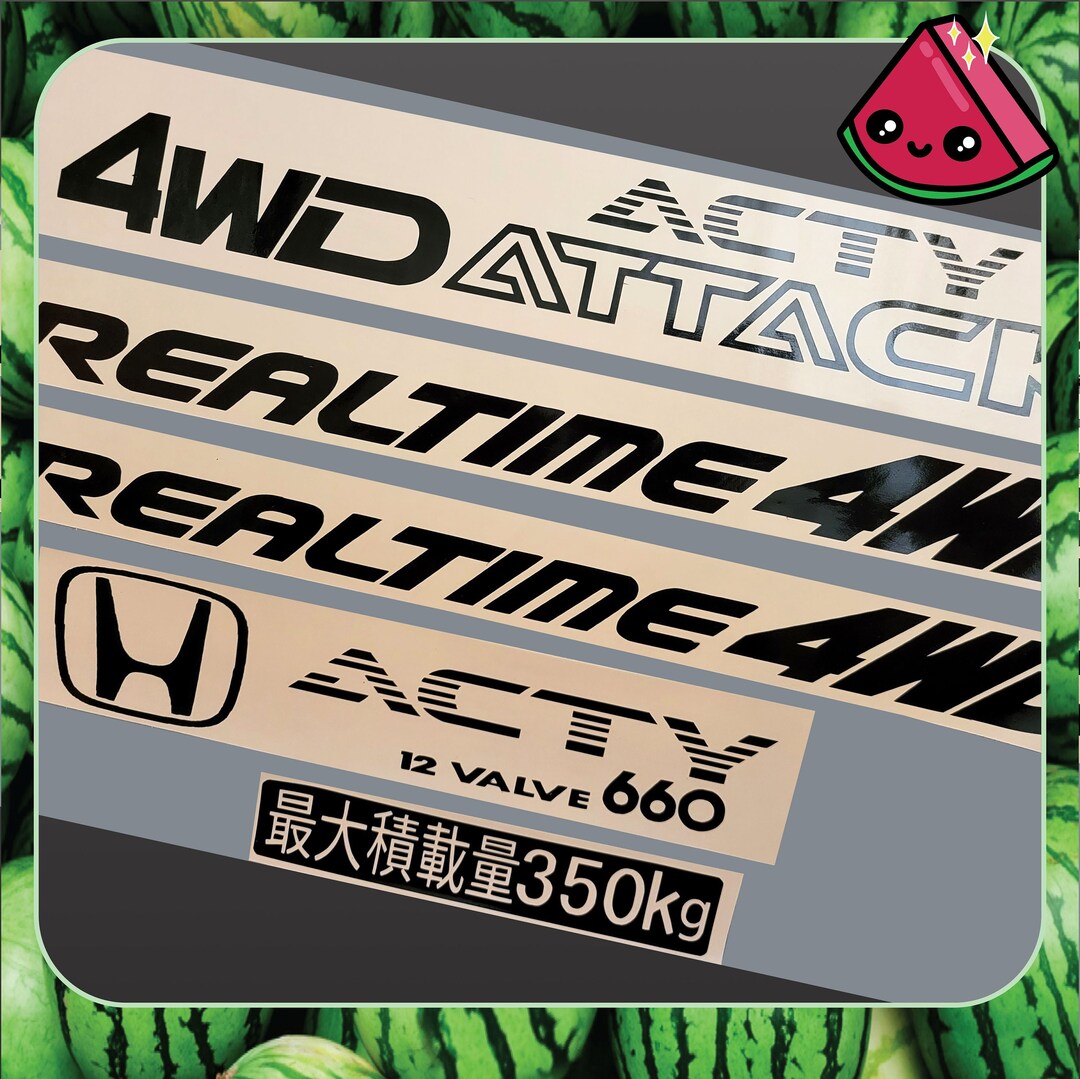 Acty ATTACK Mini Truck Decals Complete Set Outdoor Vinyl for Import ...