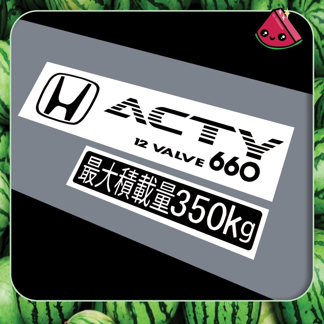 Acty 12 Valve 660 and 350kg Rear Mini Truck Restoration Decals Set ...