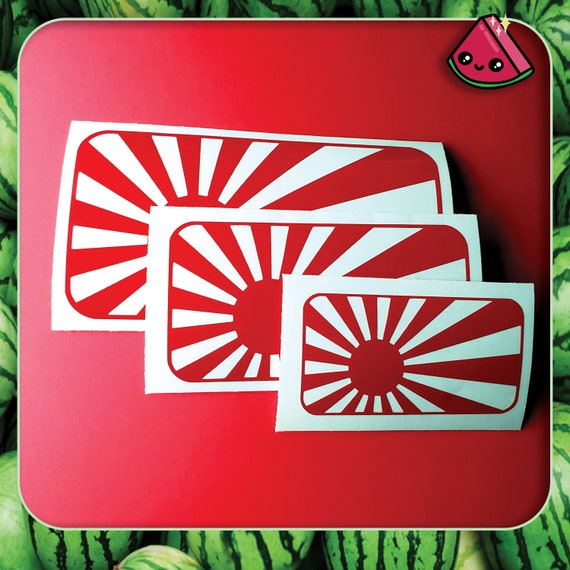Japanese Rising Sun Decal JDM Permanent Vinyl for Cars - Etsy