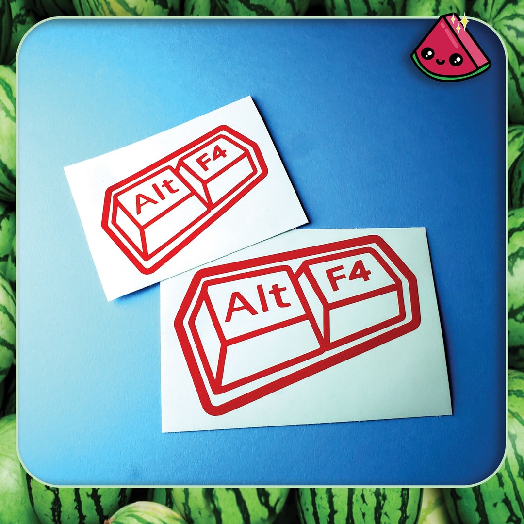 Alt F4 Cyber Security Permanent Outdoor Vinyl Decal for Cars, Tumblers ...