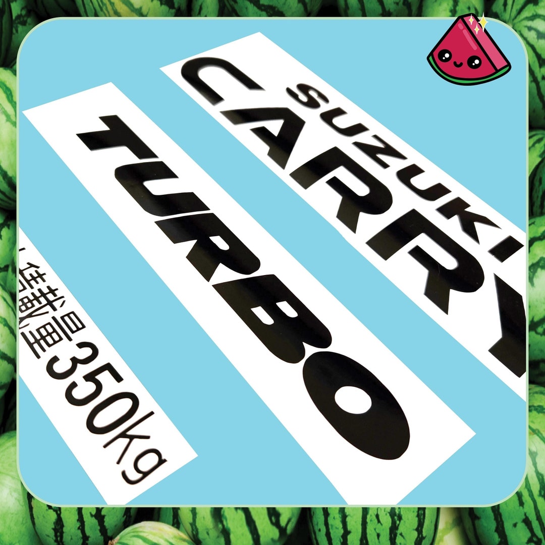 Suzuki Carry Turbo 1999 2WD Mini Truck Decals Complete Set Outdoor ...