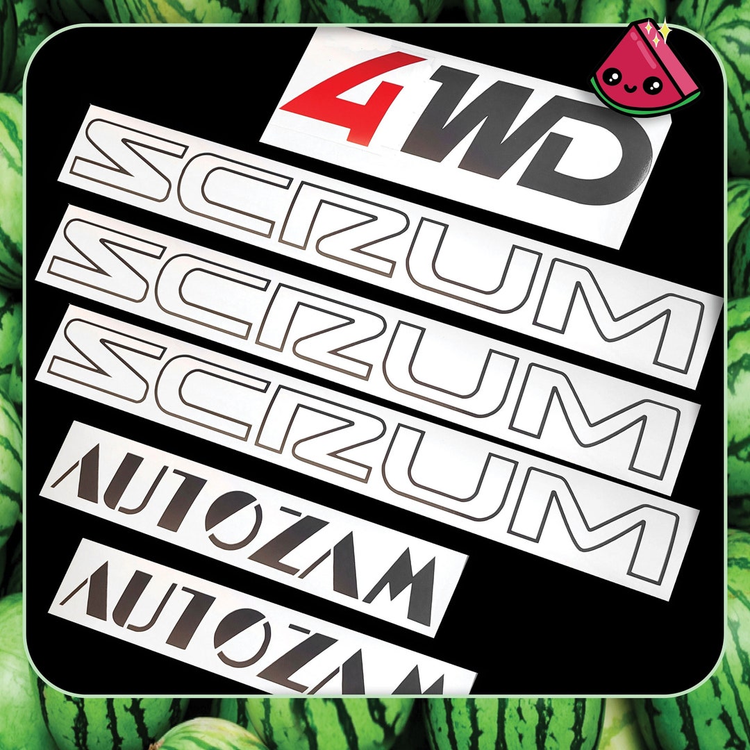 Autozam Scrum Mazda Scrum 4WD Decal 2 Color Set Mini Truck Kei Truck ...