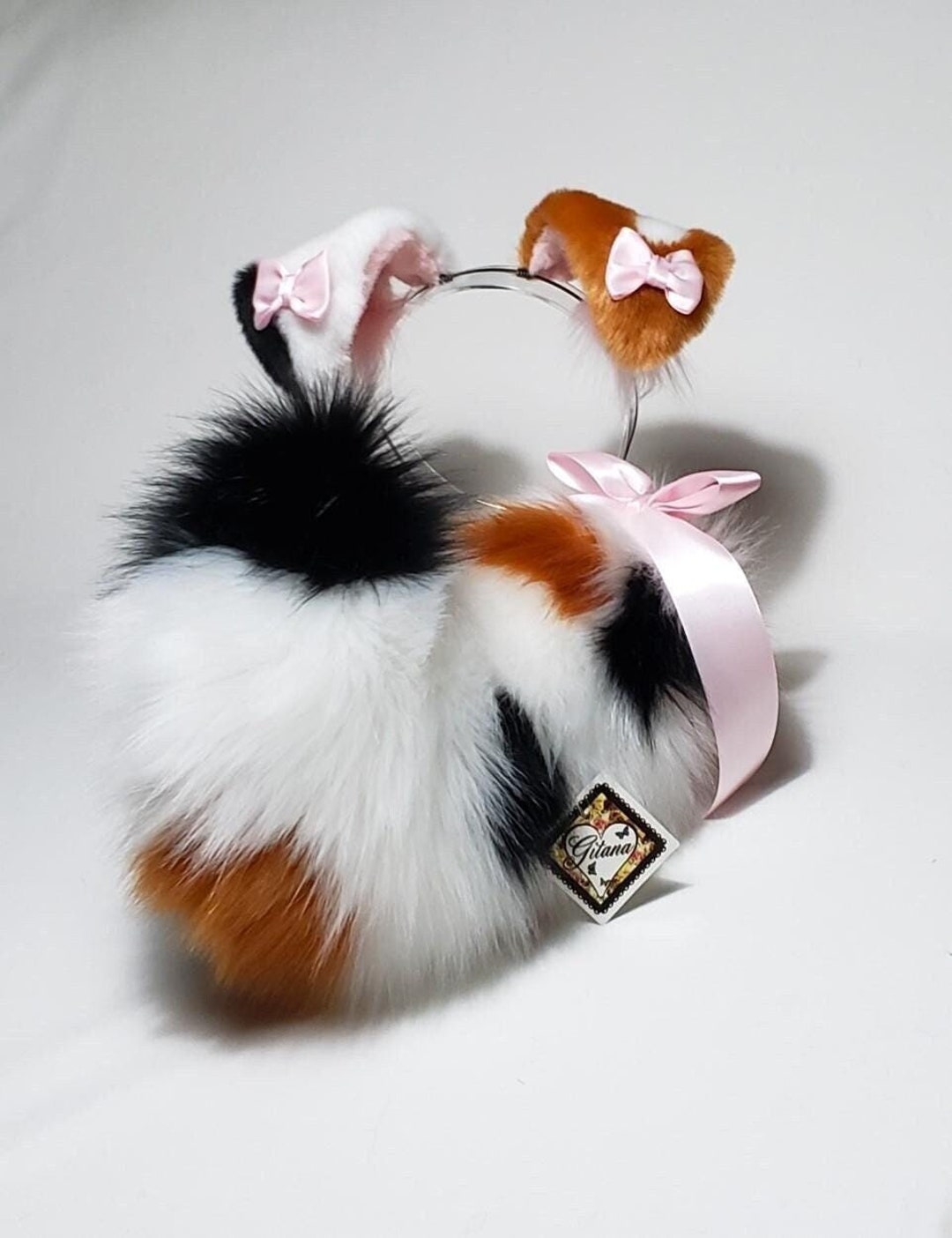 Sassy Calico Dalmatian Ears and Tail,puppy Costume,cosplay,puppy Tail ...