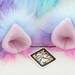 Pastel Rainbow Cat Ears and Tail-realistic Cat Ears and Tail-rainbow ...