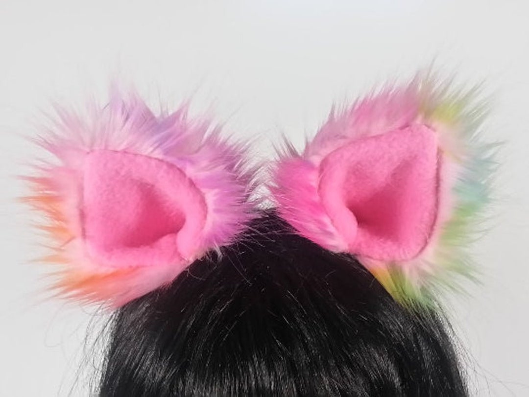 Rainbow Cat Ears-cat Ears-mori Kei Fashion-harajuku - Etsy