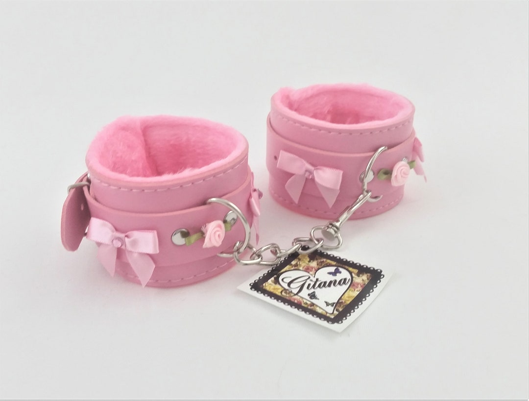 LT Pink Handcuff-ddlg-wrist Cuff-petplay-daddy Girl-bdsm-lingerie ...