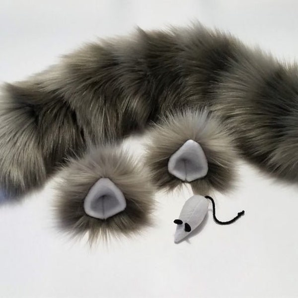 Cat Ears and Tail Set - Etsy