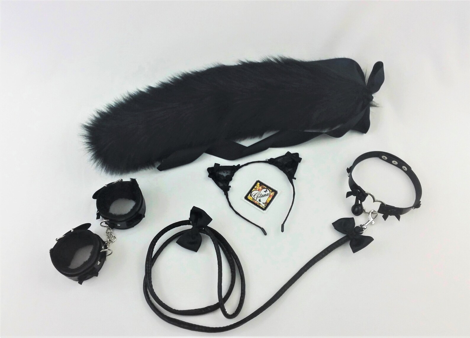 Black Cat Ears And Tail Realistic Cat Ears And Tail Bdsm Etsy