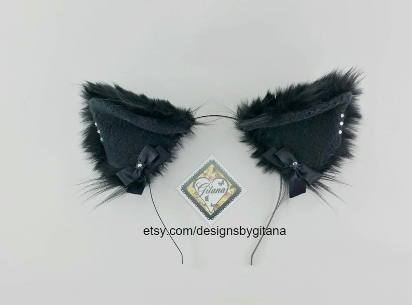 NEW Realistic Black Cat Earstail and Choker Set-cat Ear - Etsy