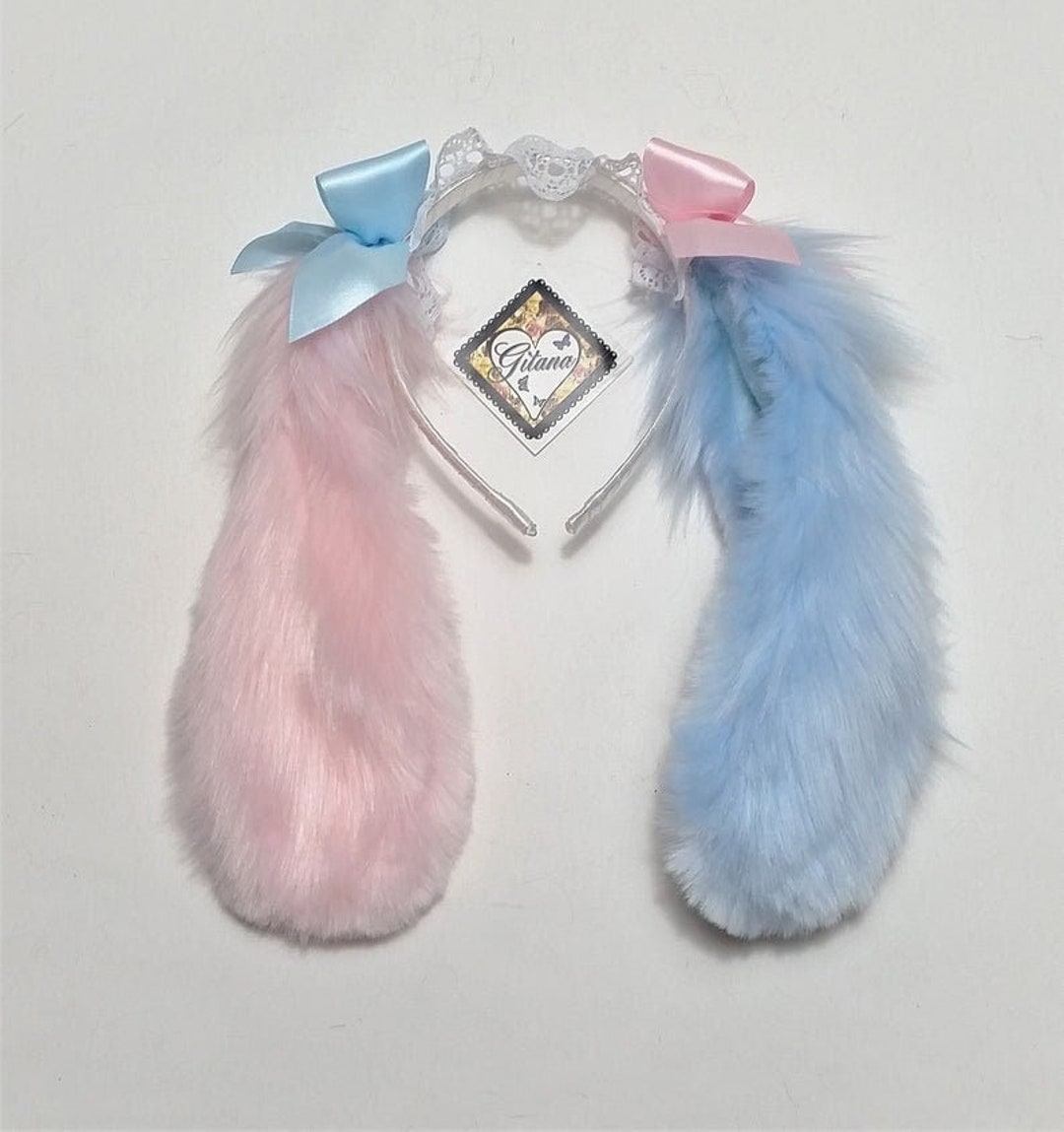 Cotton Candy Floppy Bunny Ears, Floppy Puppy Ears, Bunny Heaadband ...