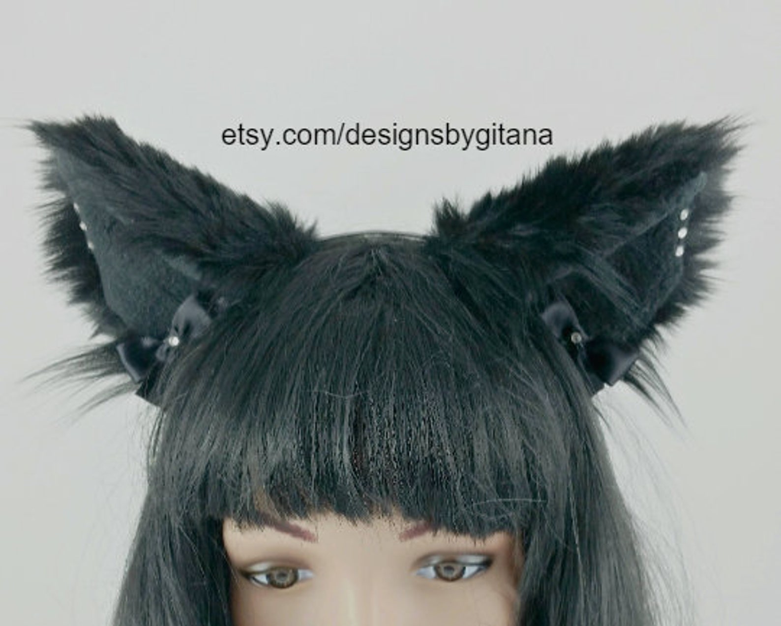 Midnight Cat Ears and Tail-realistic Cat Ears and Tail-cat Ear | Etsy