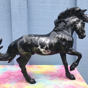 Breyer Fireheart Mustang Horse Custom Painted Halloween Skull Steampunk ...